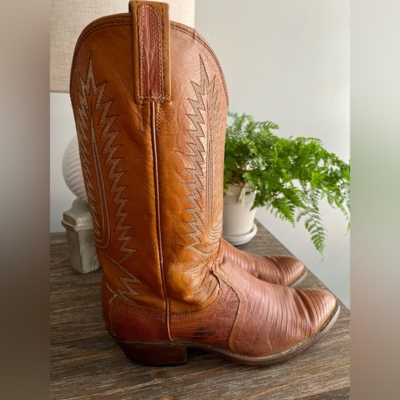 Dan Post | Shoes | Vintage Dan Post Lizard Skin Western Cowboy Boots ...